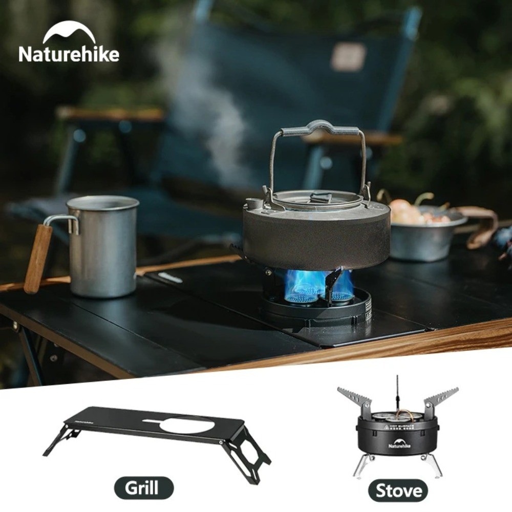 Naturehike IGT Burner Ultralight Camping Gas Stove Portable Kitchen BBQ Grill Table Outdoor ...