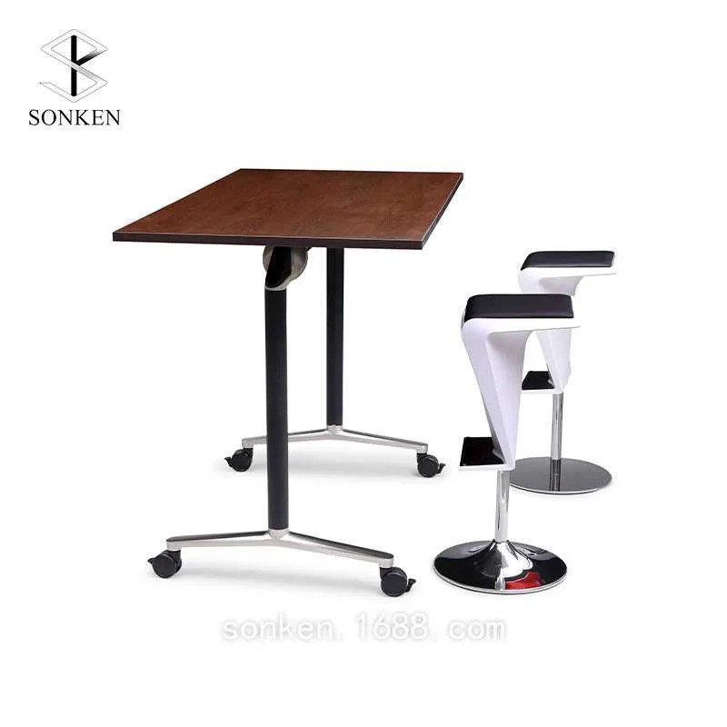 New Mobile Folding Bar Table Long Bar Counter Aluminum Alloy Rotating ...