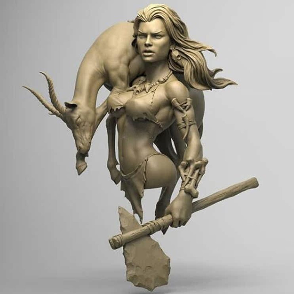 1/10 Lena, primal female, Resin Model figure Bust, GK, Fantasy theme, Unassembled and unpainted ...
