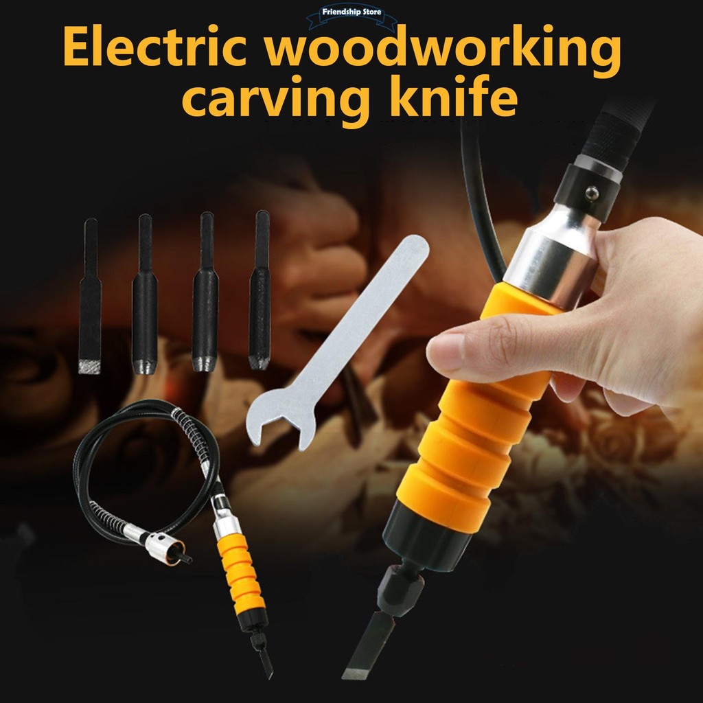 Woodworking Root Tool Shaft Chisel High-Speed Vibration with Wrench ...