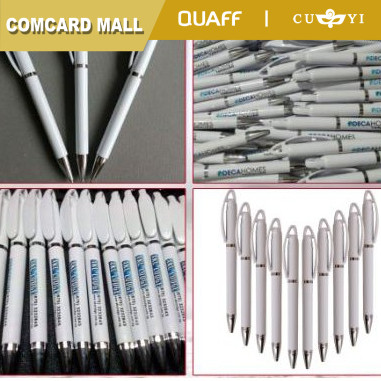 (5 pcs) White Printable Ballpen using Laser / Decal / UV / Stickers (LD ...