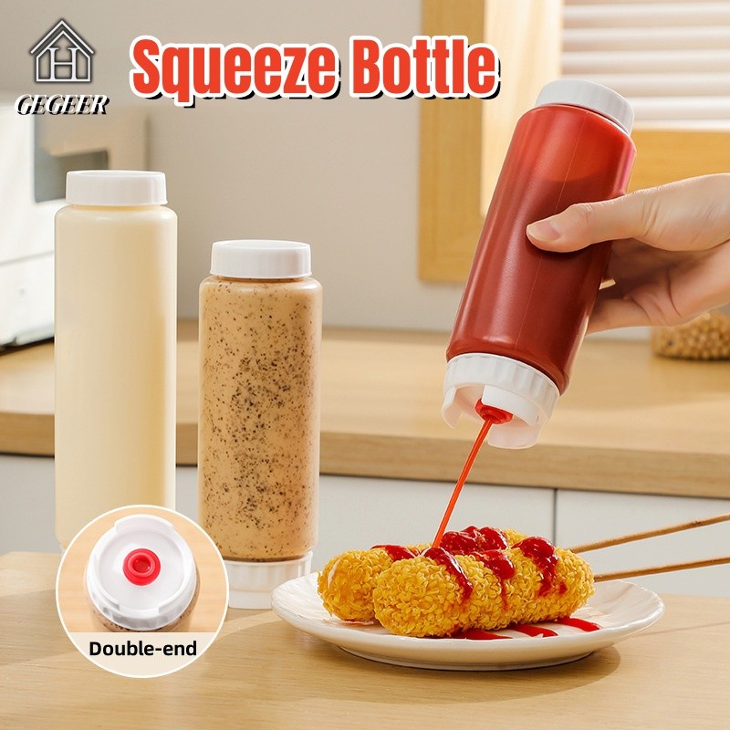 Squeeze Bottle Dual Way First In First Out Sauce Squeezer Leakproof ...