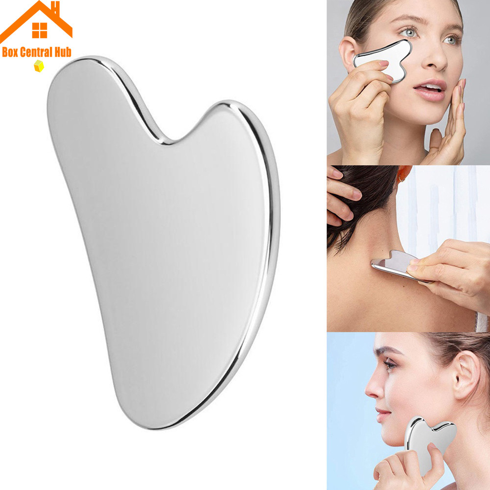 COD Stainless Steel GuaSha Heart Shaped Face Gua Sha Scraping Massage ...