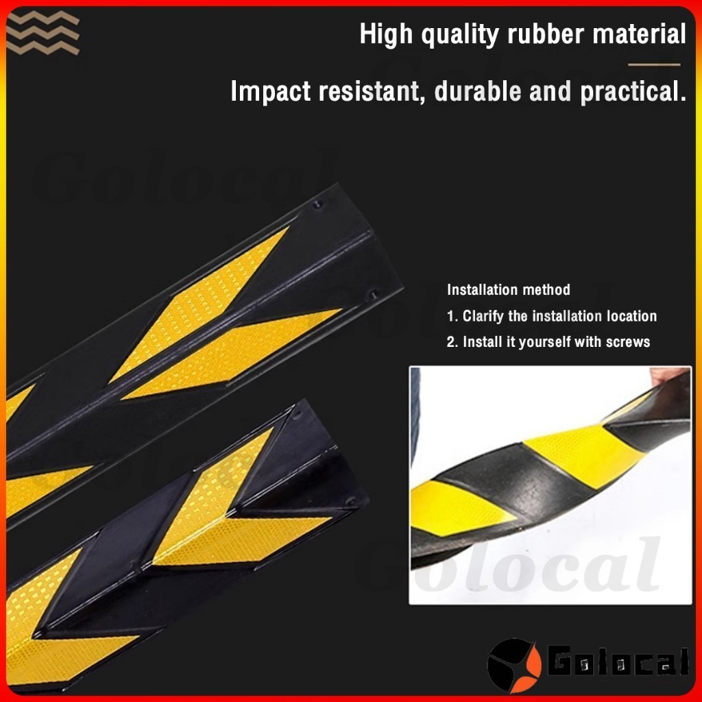 GoLocal Rubber Corner Guard Reflectorized Corner Guard Parking For Edge ...