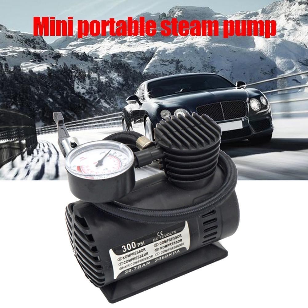 Mini Portable Air Compressor Electric Tire Inflator Pump 12 Volt Car ...