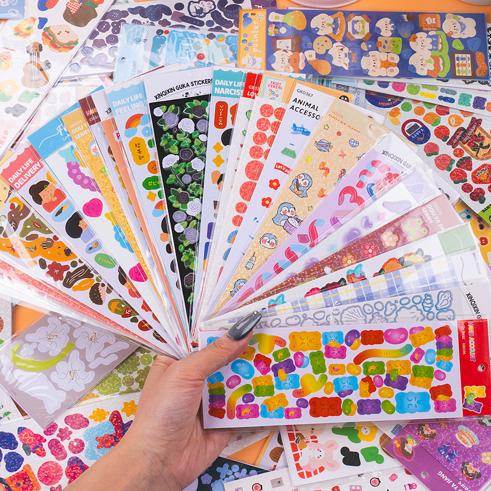 20/10/5/1Sheets Kawaii Handbook Guka Stickers Cartoon Handbook Collage ...