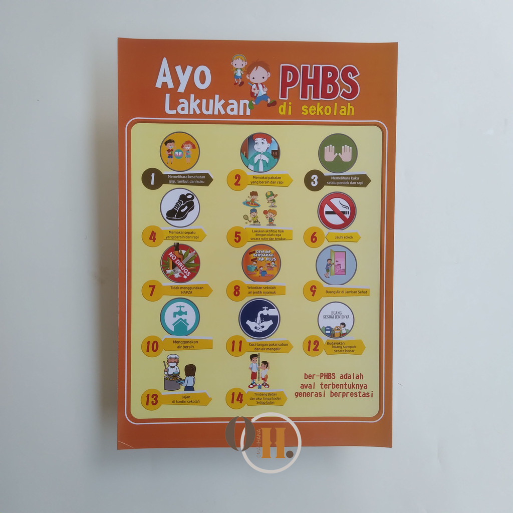 School PHBS Poster - Clean and Healthy Living in School - PHBS Poster ...
