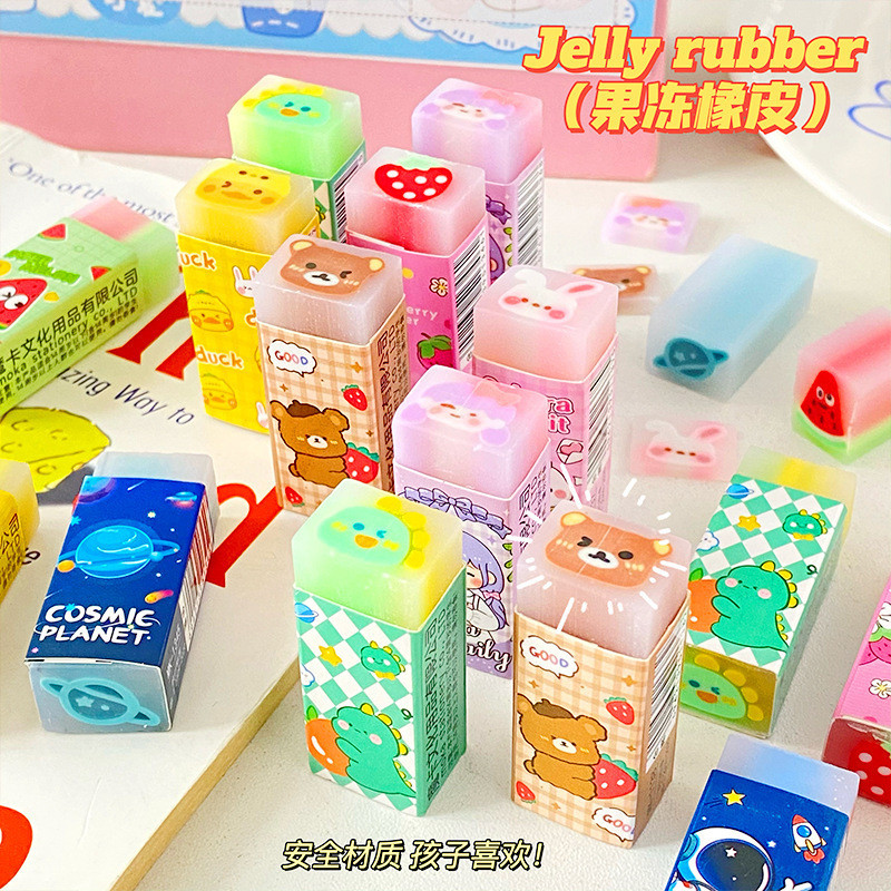 5 One a Set of New Jelly Eraser Cartoon Fruit Sandwich Eraser Student ...