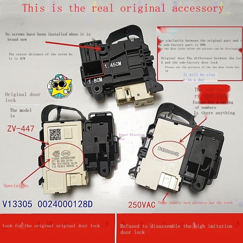 ﹃Hisense washing machine XQG70-B1202FPW 80-B1202FP A1202F B1402FP door lock door switch | Shopee ...