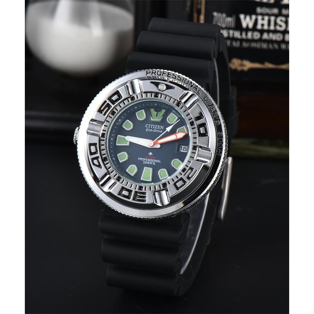 Citizen CITIZEN Date Display Stainless Steel Case Rubber Strap Men's ...