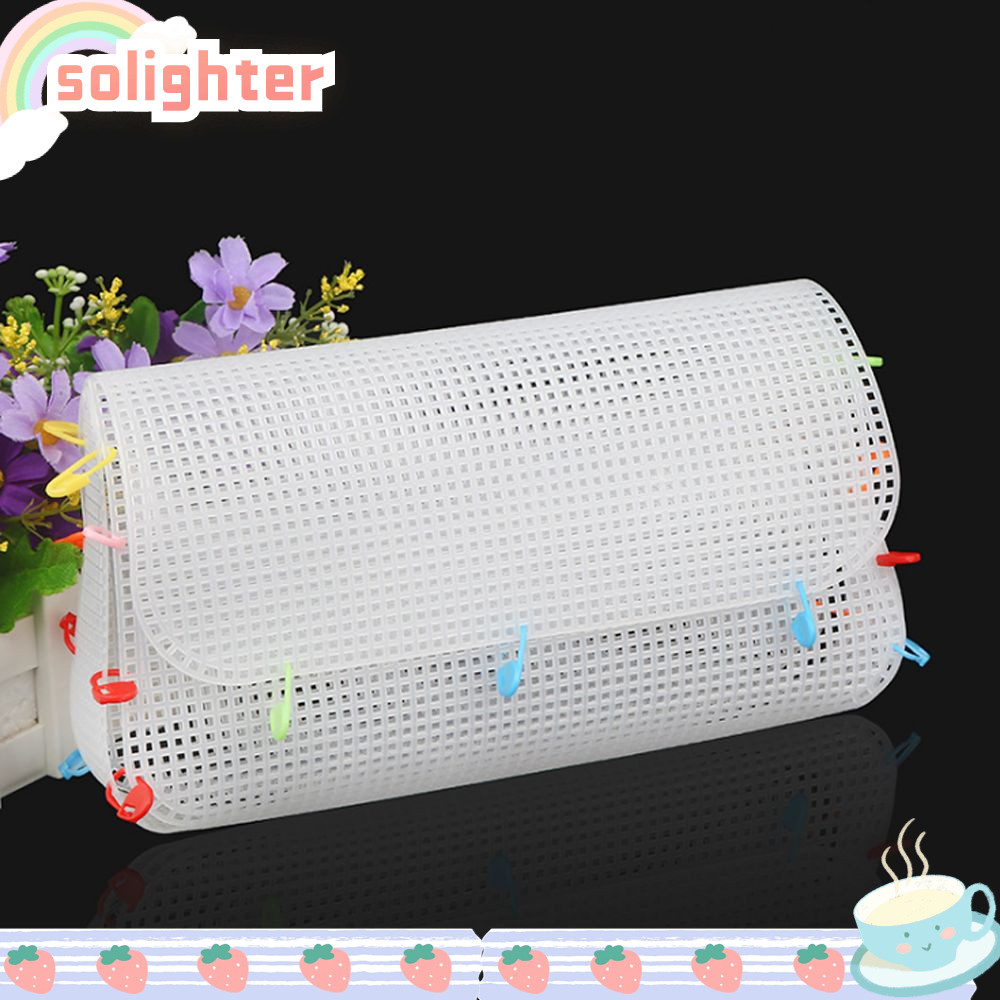 SOLIGHTER Sewing Hook Bags Latch Hook Bags Thread Hook Plastic Mesh ...