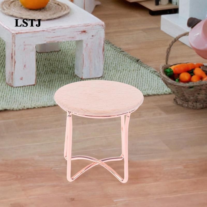 [Lstjj] 1/12 Scale Coffee Table Model Miniature Center Table Metal ...