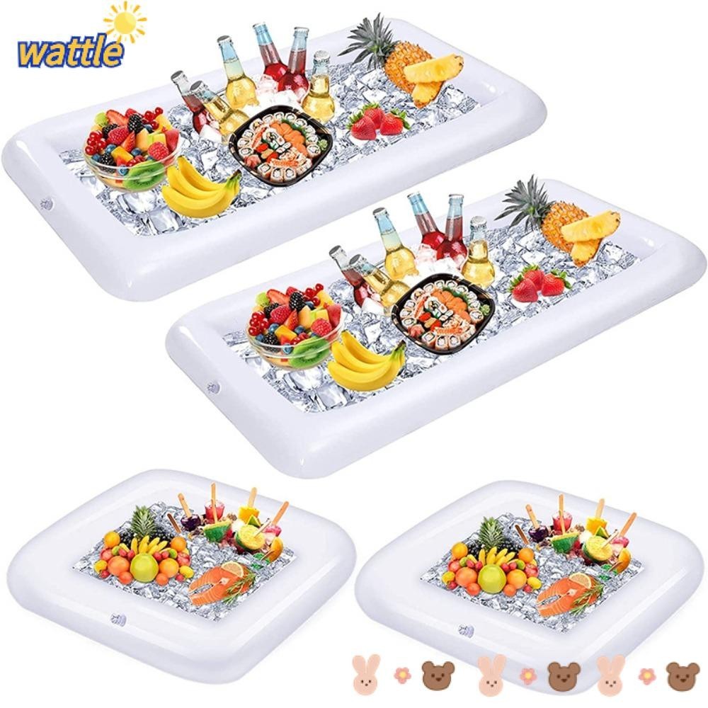 WATTLE Salad Bar Tray, Portable PVC Pool Buffet Tray, Buffet Tray ...