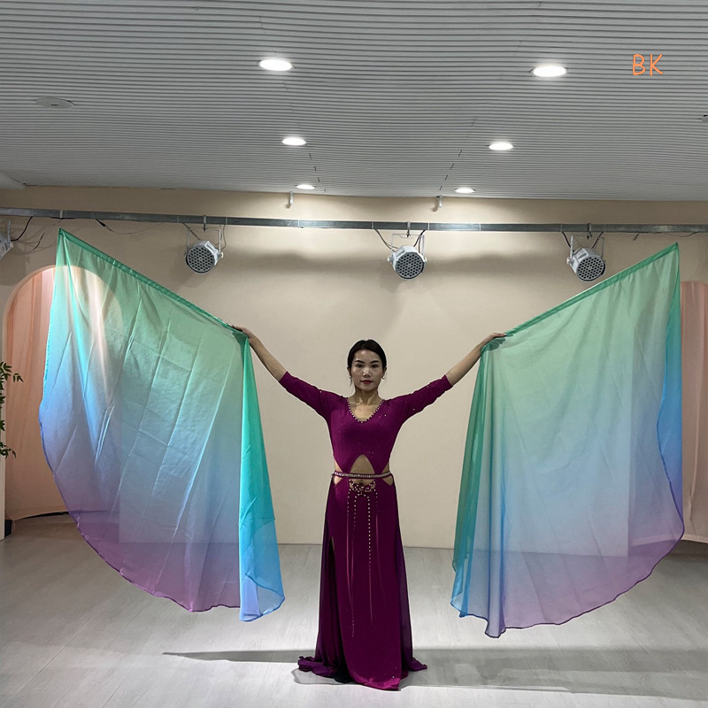 BK 【Flag*1+Metal Rod*1】55" semicircle Paise Dance and Worship Flags for ...