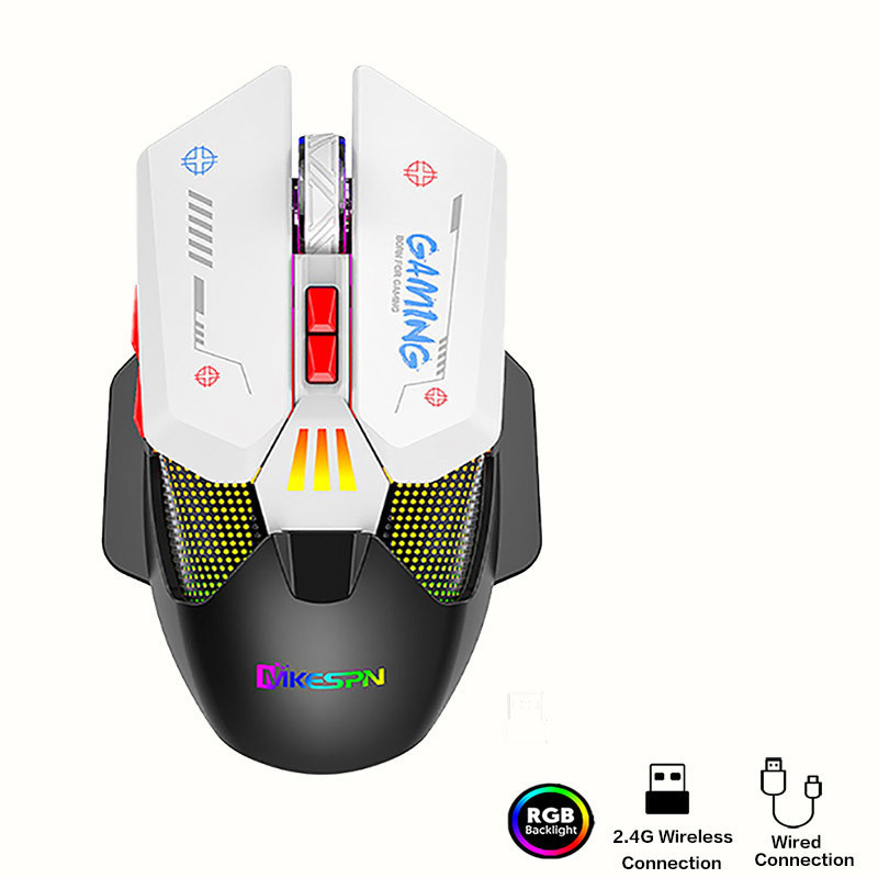 JOMAA Ergonomic Wireless Programmable Gaming Mouse 10000 DPI Wired 2.4G ...