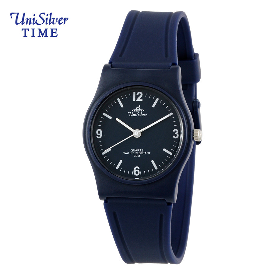 UniSilver TIME Women's Small Navy Blue Analog Rubber Watch KW4656-1008 ...