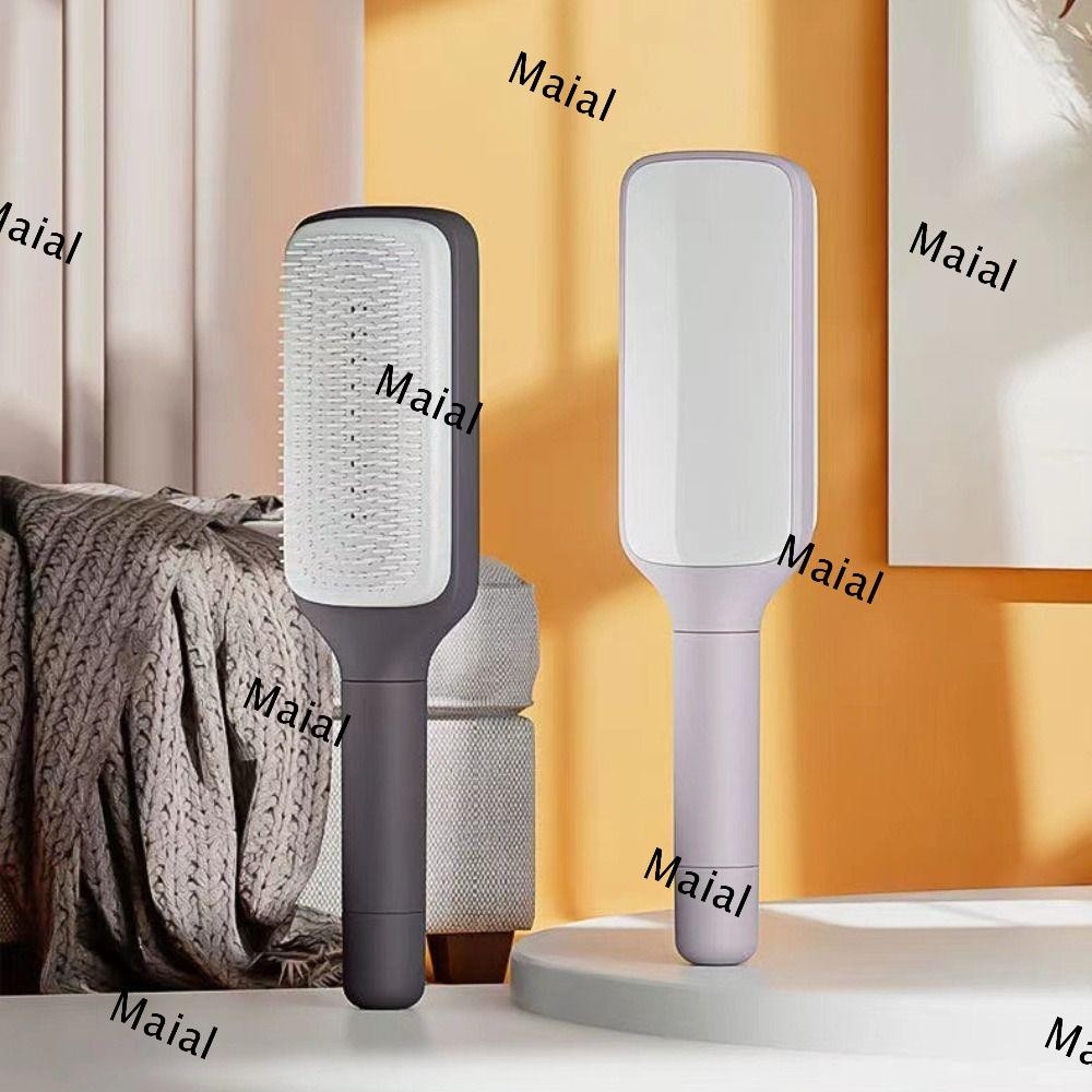 MAIAL Hair Comb, Self Cleaning Anti-Static Massage Comb, Portable ...