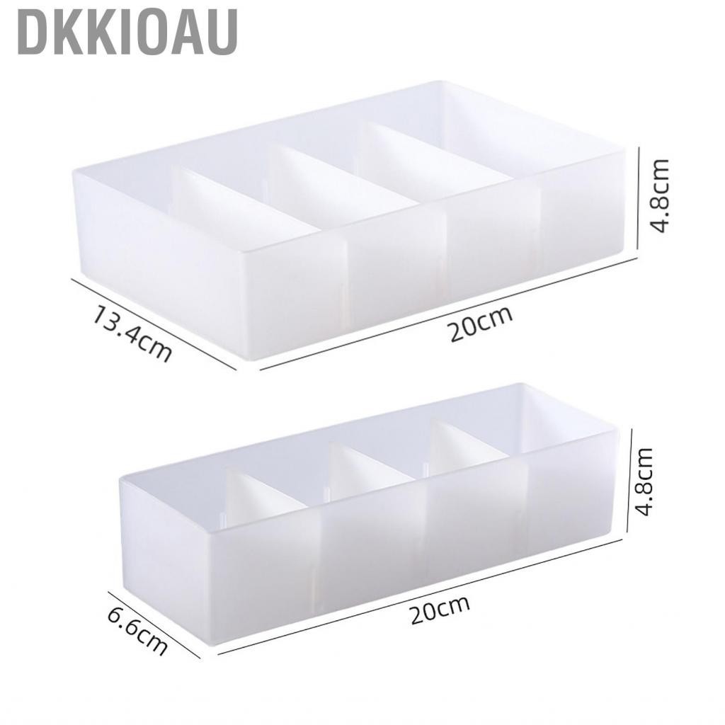 Dkkioau Divided Organizer Bins Stackable 4 Section Drawer Removable ...