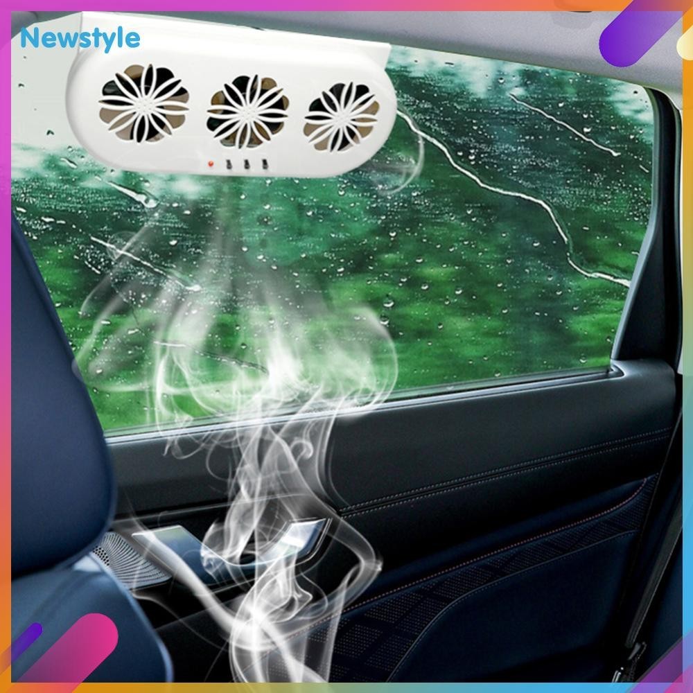 Solar Powered Auto Air Vent Cooling System 3 Fans Car SUV Air Vent ...