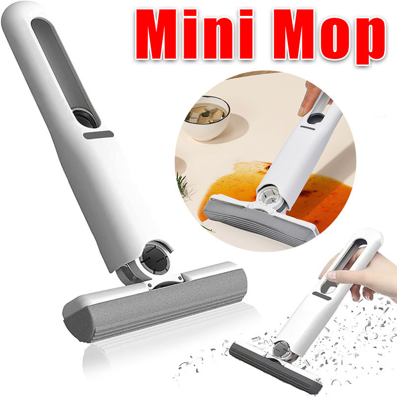 Portable Desktop Effortless Cleaning Mini Mop / Handheld Window Glass ...