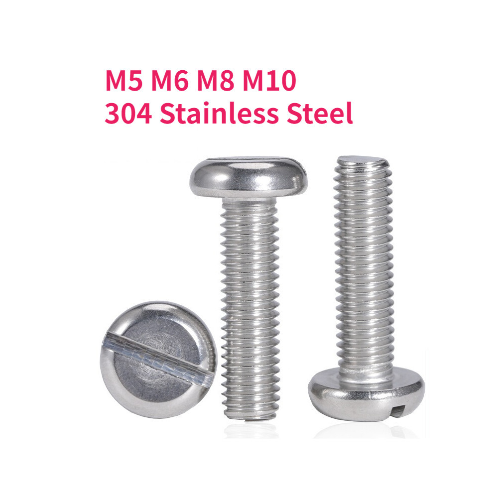 M5 M6 M8 M10 GB67 304 A2-70 Stainless Steel Metric Threaded Slotted ...