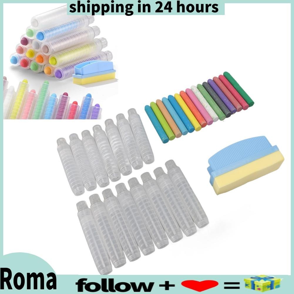 Romanticshop Dustless Chalk Develop Creativity Safe Kids Colored Easy ...