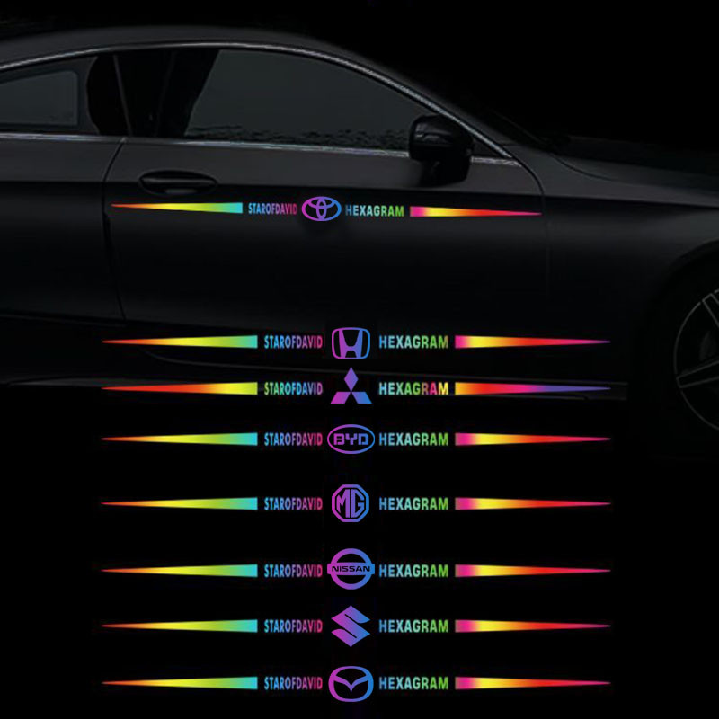 Colorful decorative stickers modified creative car body flower fuel ...