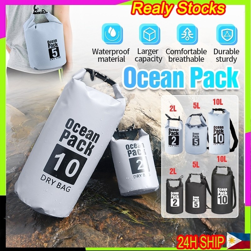 2L/5L/10L Dry Bag Waterproof bucket bag Sling Shoulder Backpack Outdoor Sport Portable Bag ...