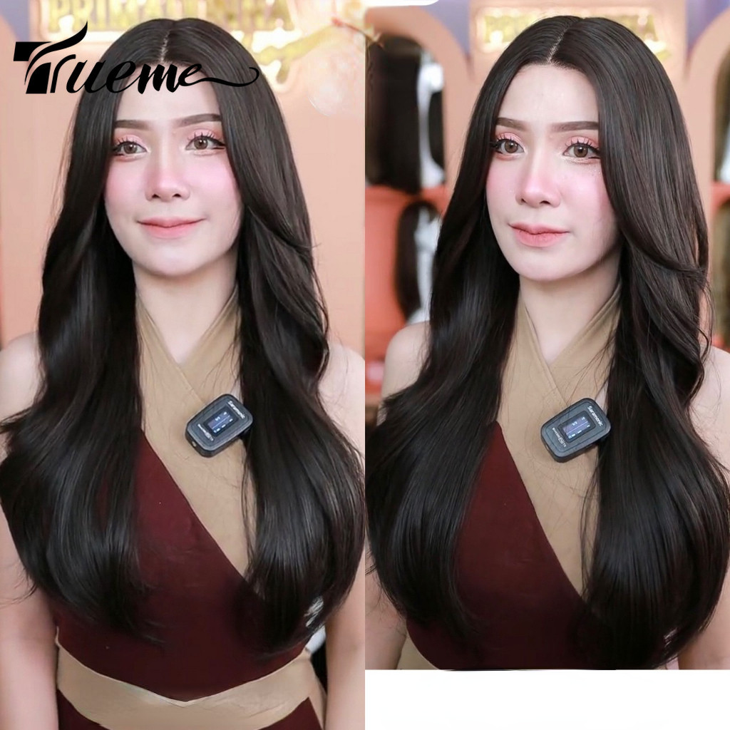 Trueme Synthetic Lace Frontal Wigs For Women 26 Inch Long Straight full ...