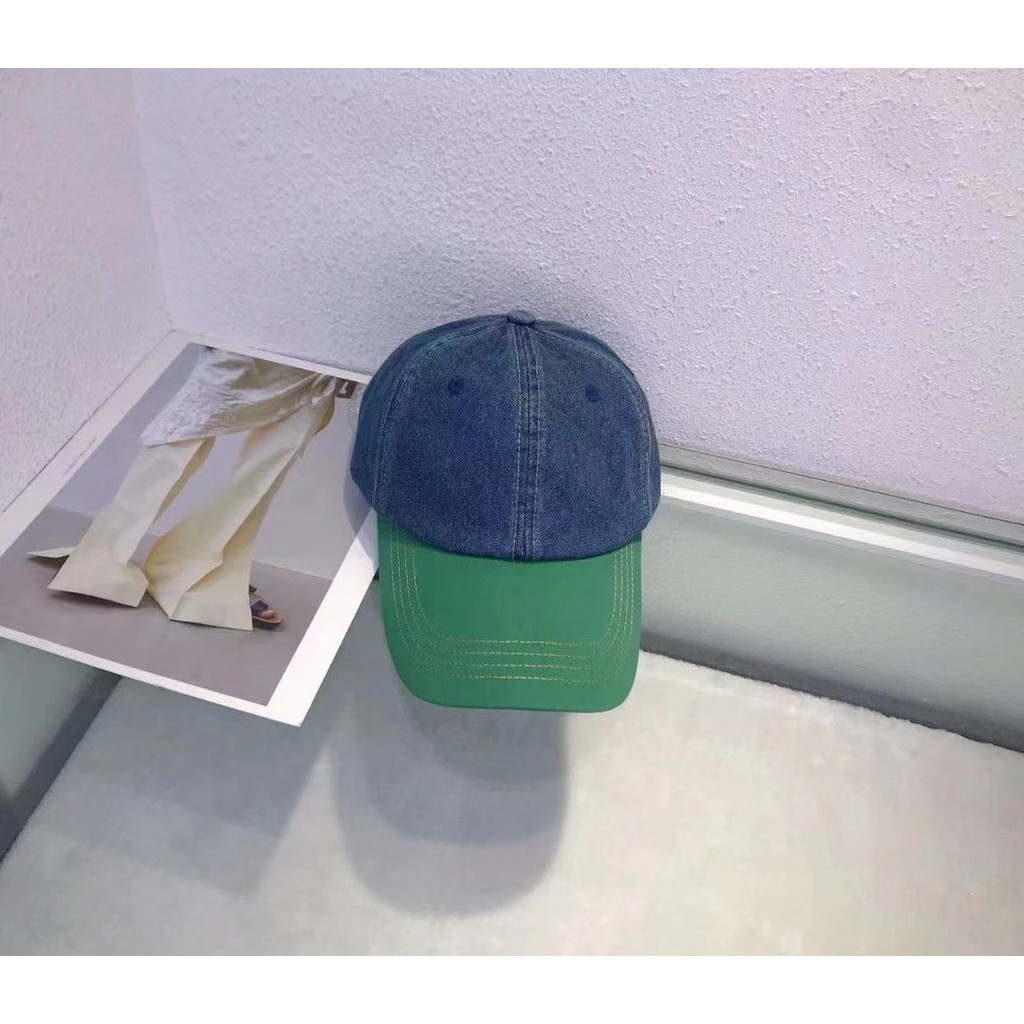 2024 New Vintage Denim Color Matching Baseball Cap Men's and Women's ...
