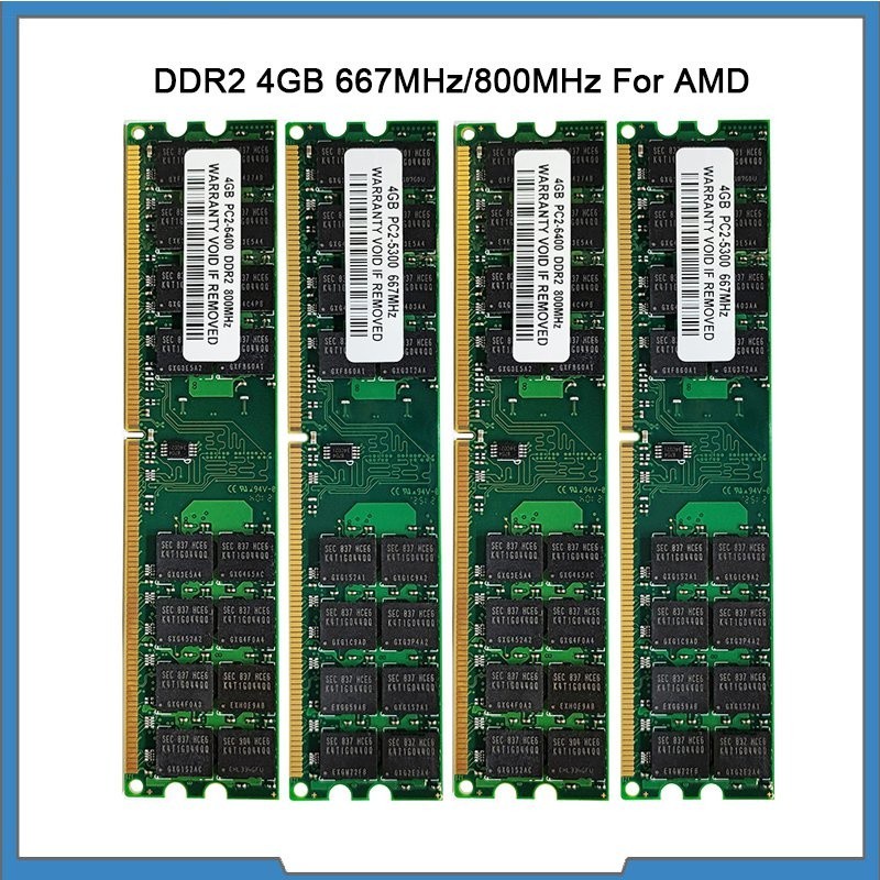 RQ+Memoria RAM DDR2 4GB 8GB 667MHz 800MHz PC2-5300 6400 for AMD CPU ...
