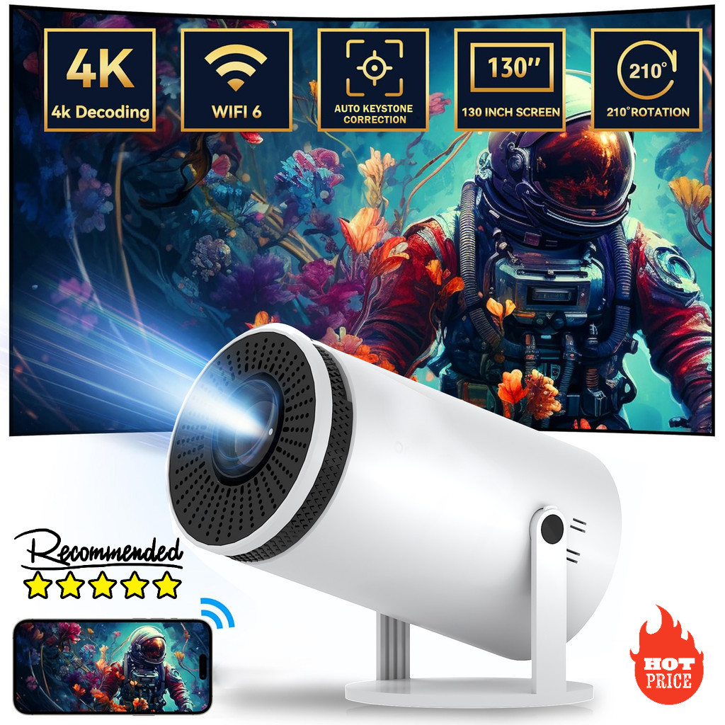Hy300 / CY303 PRO Full HD android 11.0 mini Projector 160 ANSI lumens ...