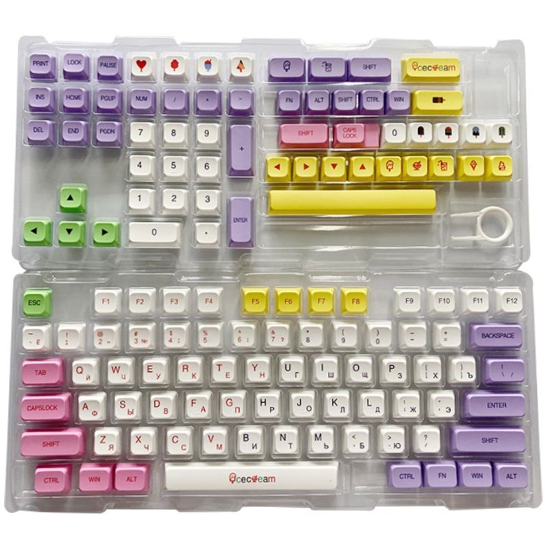 Full Key Layout 135-Key Ice Cream Keycap Game Mechanical Keyboard ...
