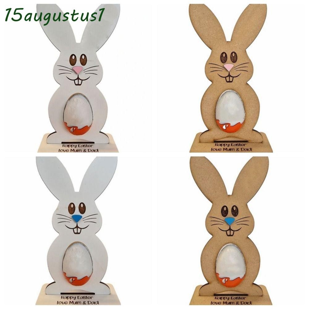 AUGUSTUS Wooden Egg Stand, Creative Standing Bunny Easter Egg Rack ...