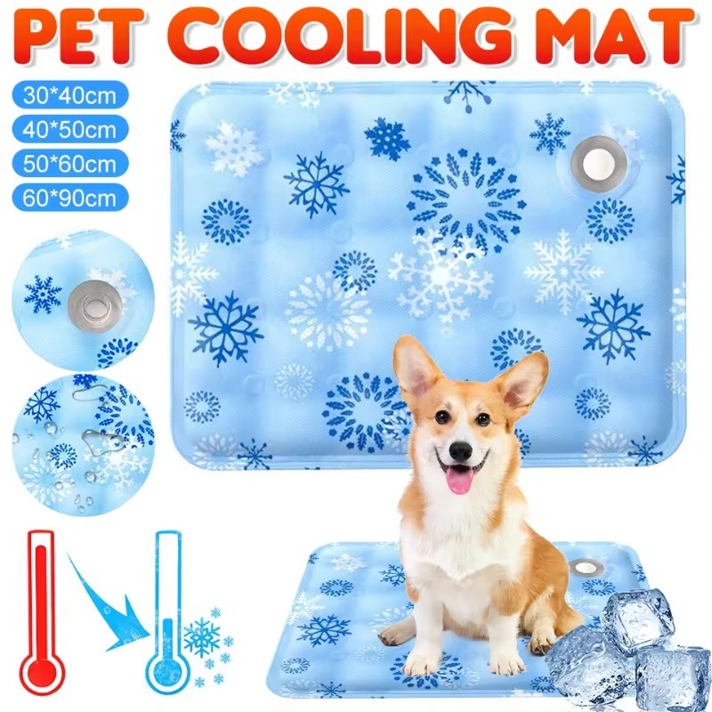 Pet Cooling Pad Dog Gel Ice Pad Bed Mat Quick Cooling Waterproof ...