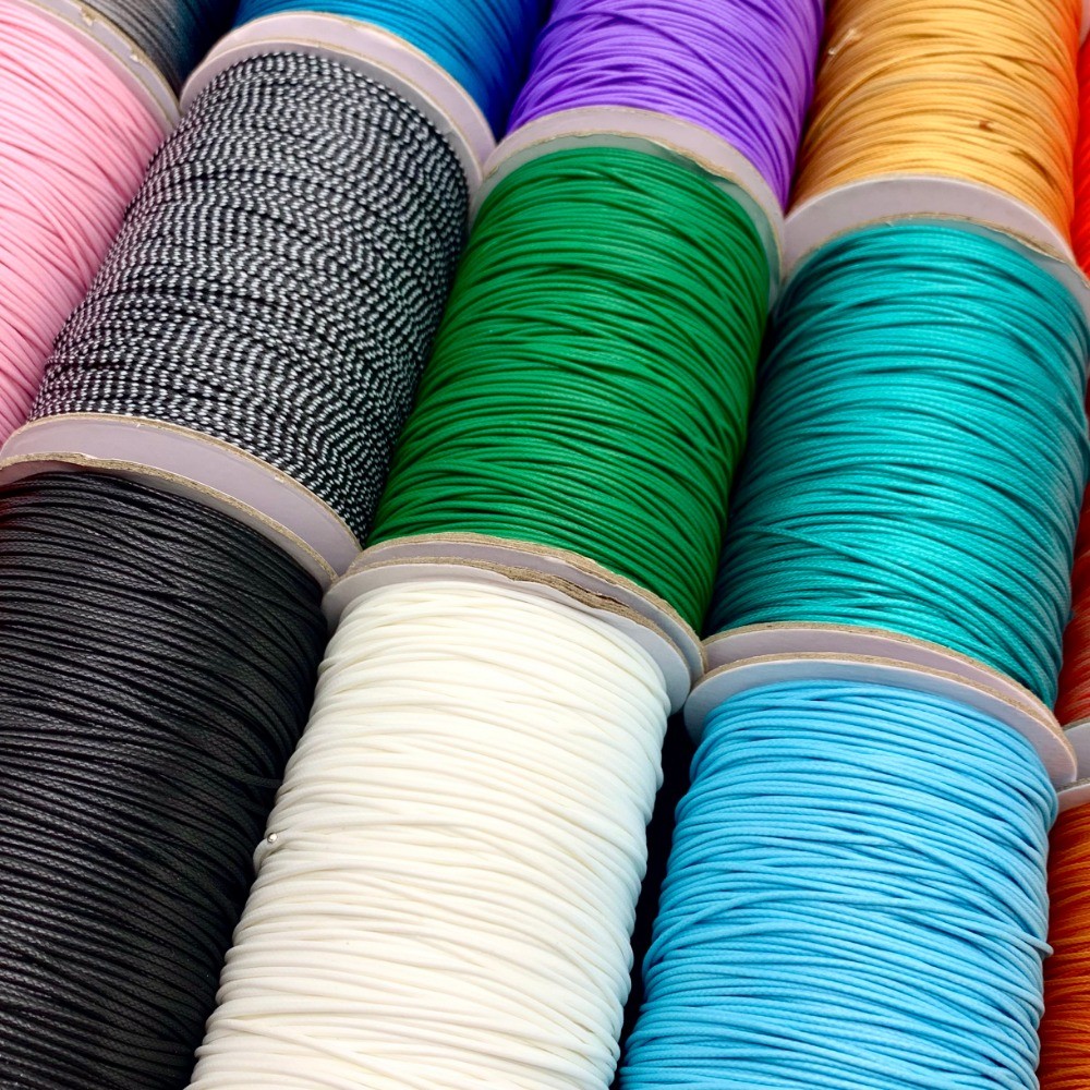 0.5mm-2.5mm PU leather multi-color wax rope for DIY braided rope ...