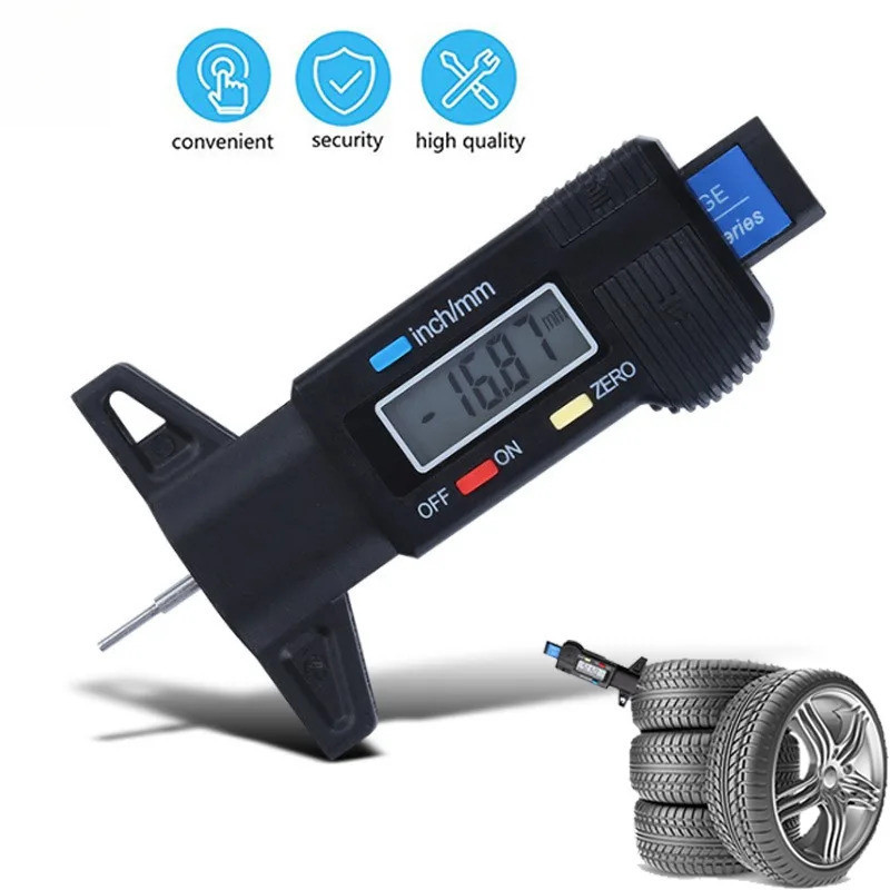 Digital Tread Depth Gauge For Car Tyre Tire Meter Thickness Gauges ...