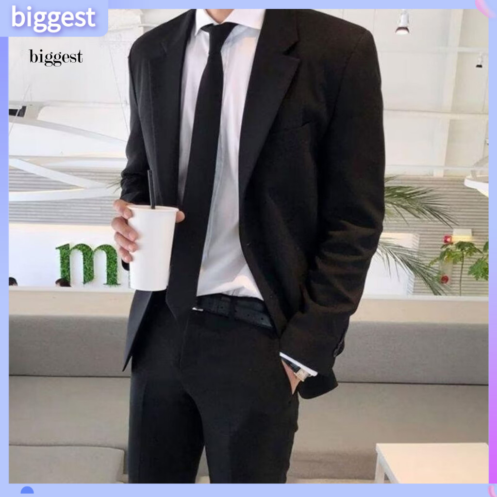 BGT Men Double-buttoned Formal Jacket Double-breasted Suit Coat Men's ...