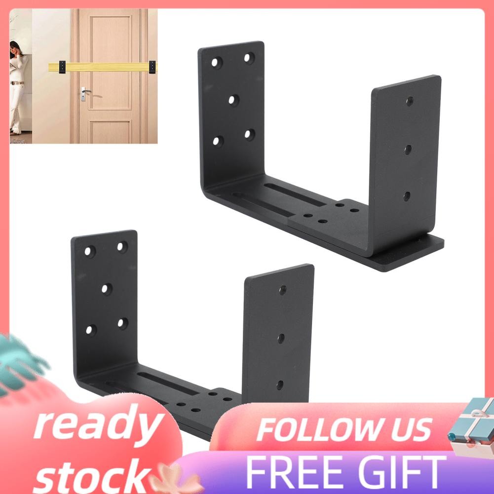Hanhan1 Door Barricade Brackets Carbon Steel Heavy Duty Drop Open Bar ...