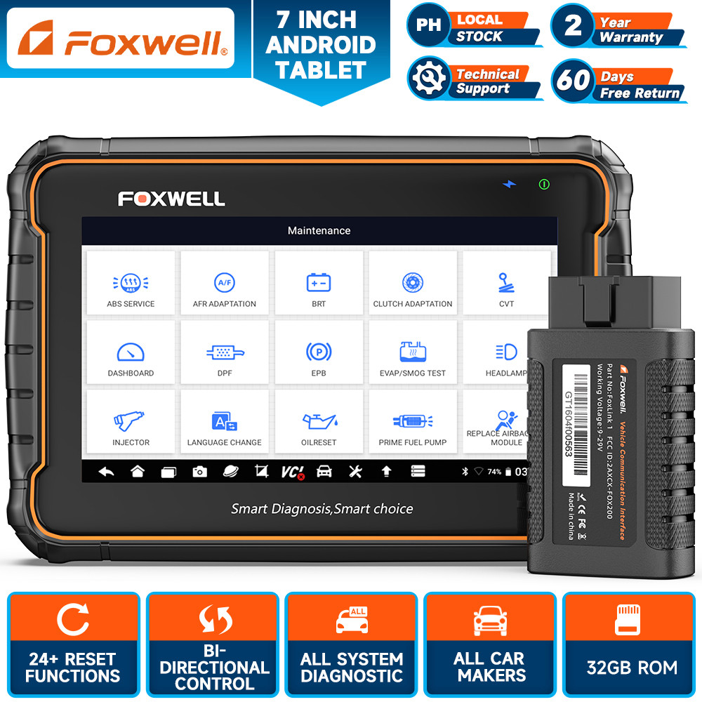FOXWELL GT60 BT Automotive Bi-directional OBD2 Scanner Full System ...