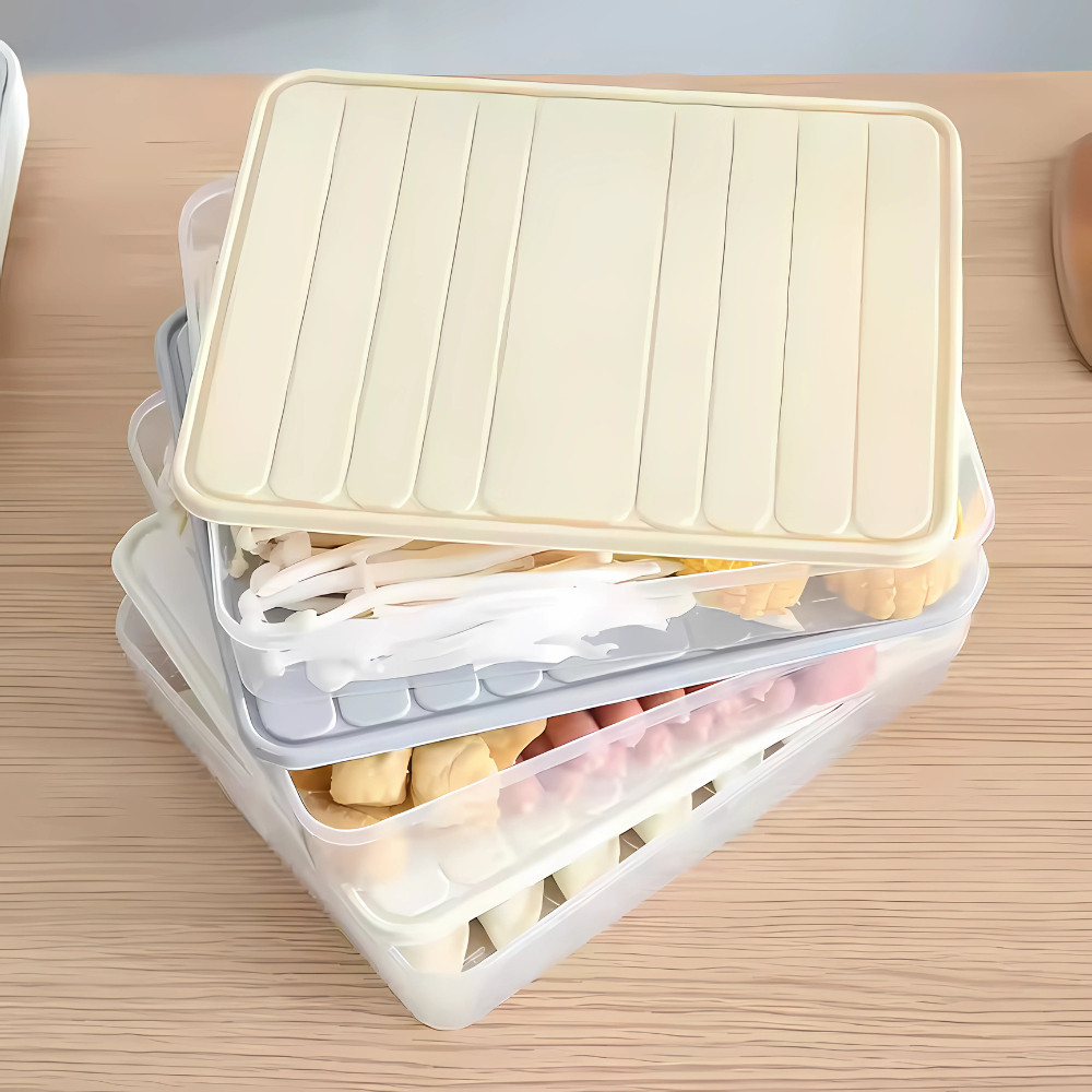Square Refrigerator Storage Box Food Container Plastic Food Sealed ...