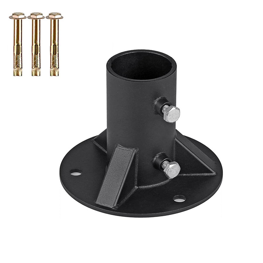 Metal railing floor flange 2" Base Chain Link Fence Pole Floor Flange ...