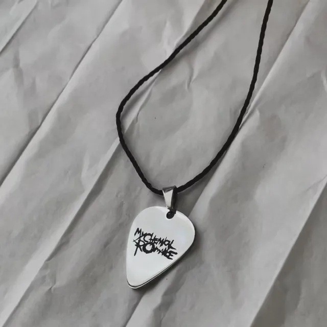 Romantic Rock Lettering Metal Guitar Pick Laser Engraving Pendant ...