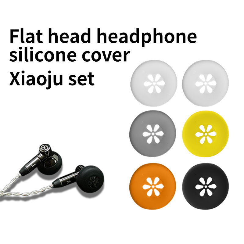 1 pair of flat head ear tips suitable for multiple headphone protective ...