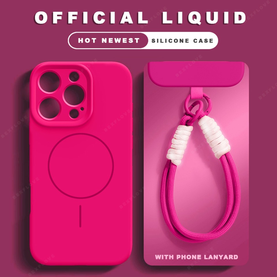 Official Magnetic Chain Phone Case for IPhone 16 15 14 13 12 Pro Max 15 ...