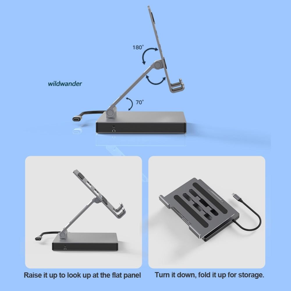Docking Station Laptop Stand HDMI-Compatible Stand USB C Docking ...