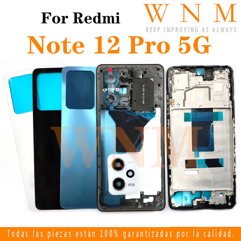 For Xiaomi Redmi Note 12 Pro 5G LCD Front Frame Bezel Back Battery ...