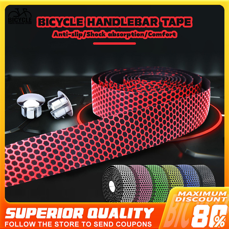 1 Pair Handle Bar Tape Road Bike Drop Bar Tape for Fixie with Plugs ...
