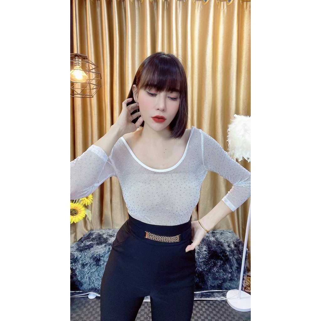 See-Through Bodysuit Very sexy Body Attachment With Chic Crystal BB39 | Shopee Philippines