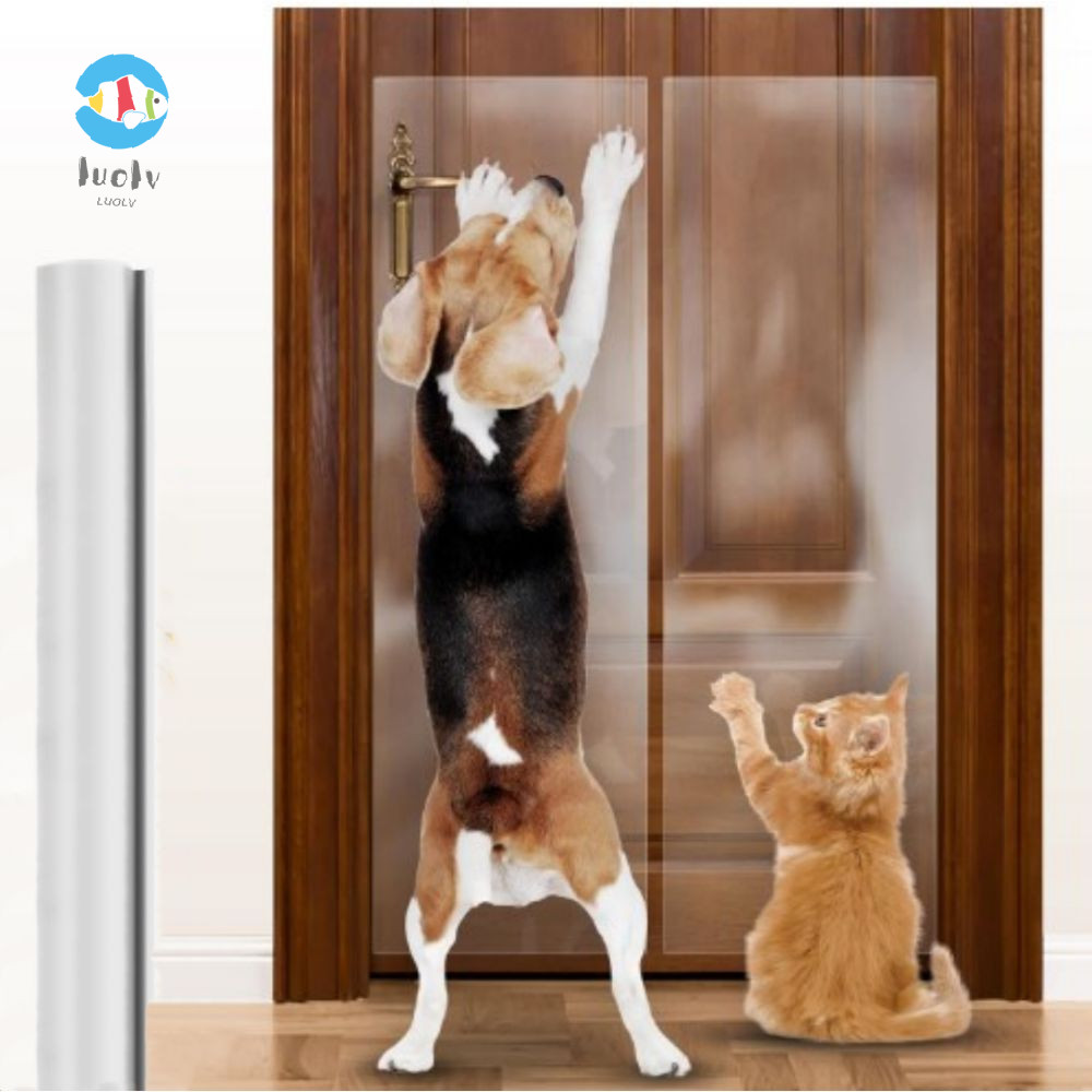 LUOLUVO 3 Pcs Furniture Protector, PVC Door Protector, Anti Cat Scratch ...